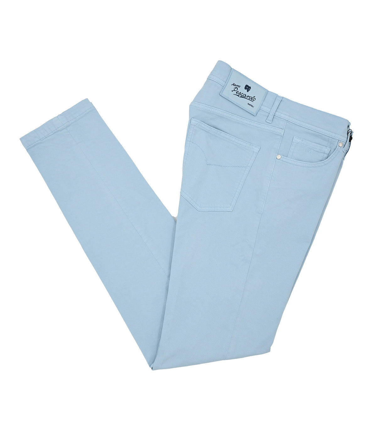 MARCO PESCAROLO Sky Blue Classic Wash Bull Denim | Sam Malouf Authentic Luxury