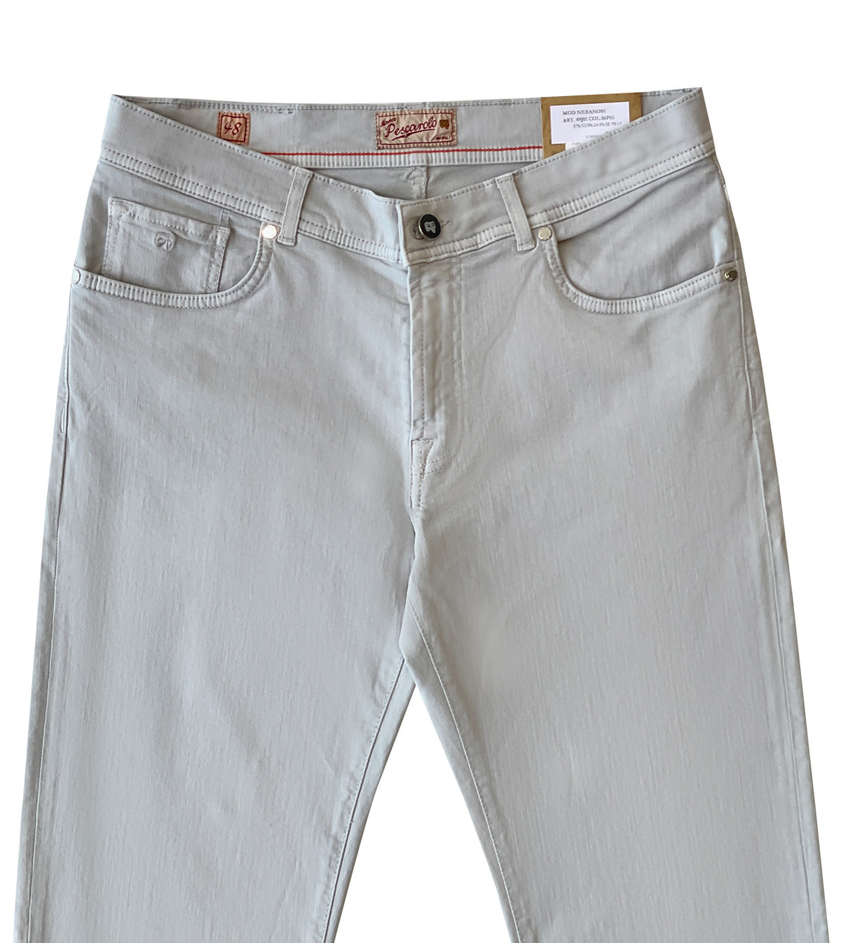 MARCO PESCAROLO Classic Wash Bull Denim 5 Pocket Pant | Sam Malouf Authentic Luxury