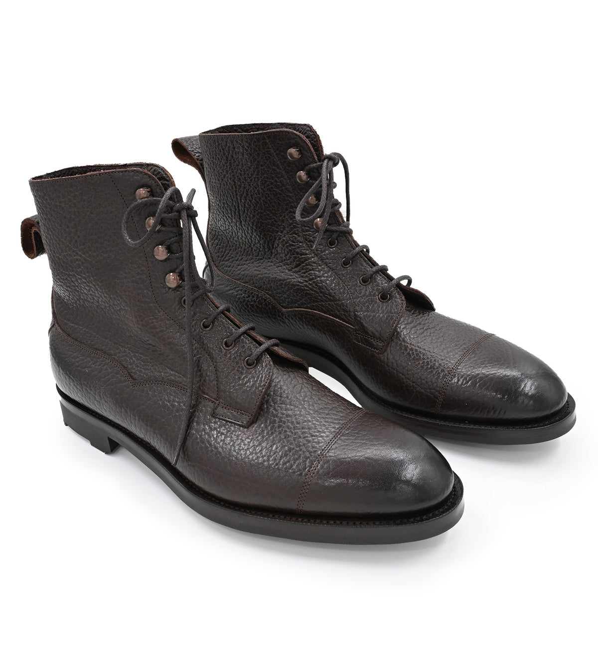 EDWARD GREEN Galway Dark Brown London Grain | Sam Malouf Authentic Luxury