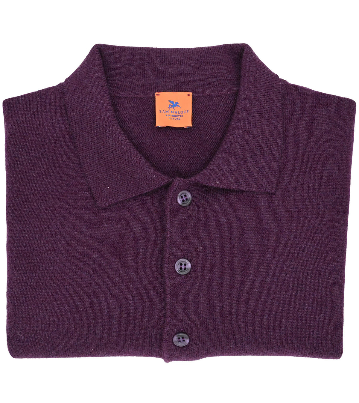 SAM MALOUF ORANGE LABEL Long Sleeve Polo | Sam Malouf Authentic Luxury