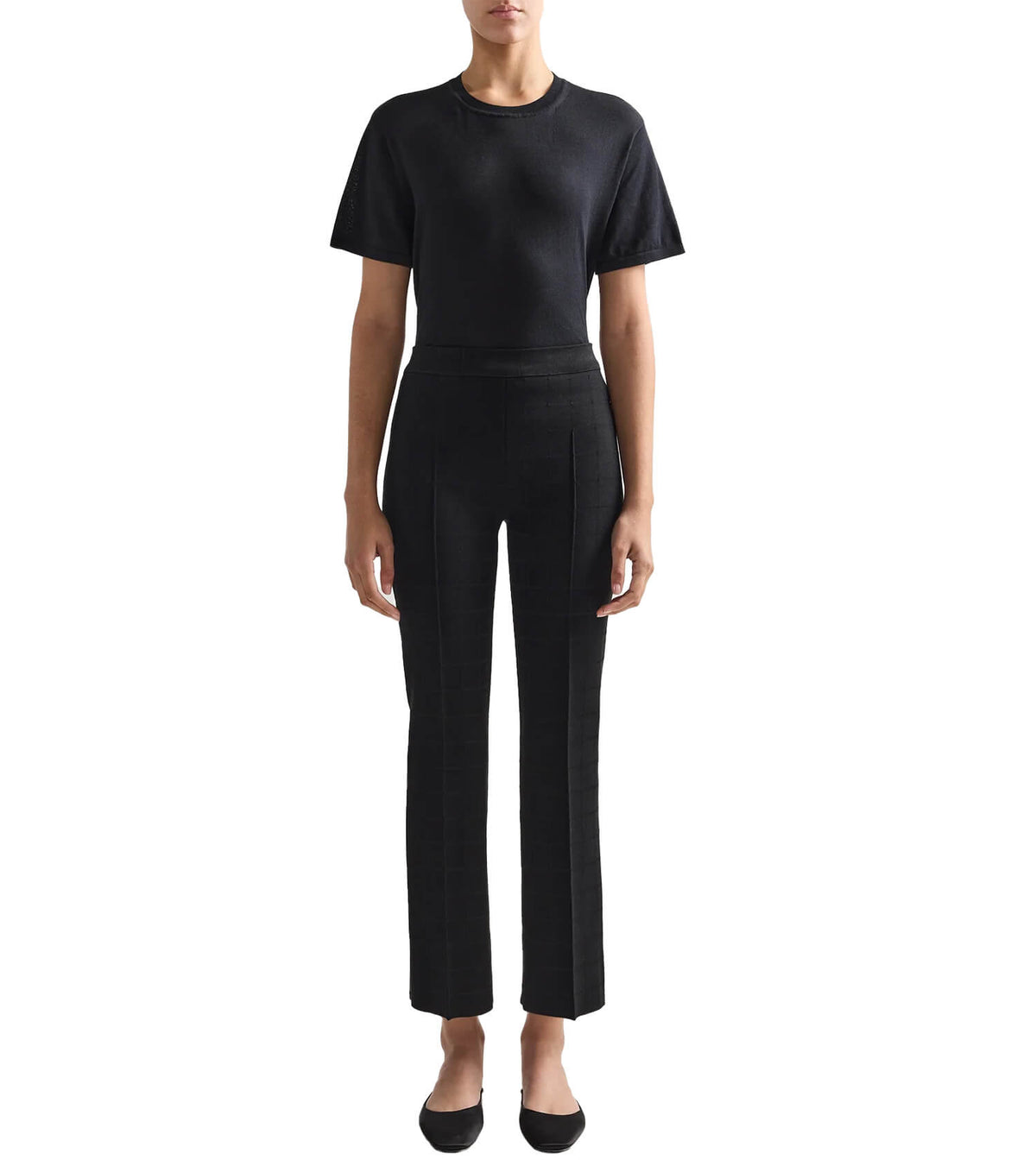 HIGH SPORT Matt Windowpane Louis Pants | Sam Malouf Authentic Luxury