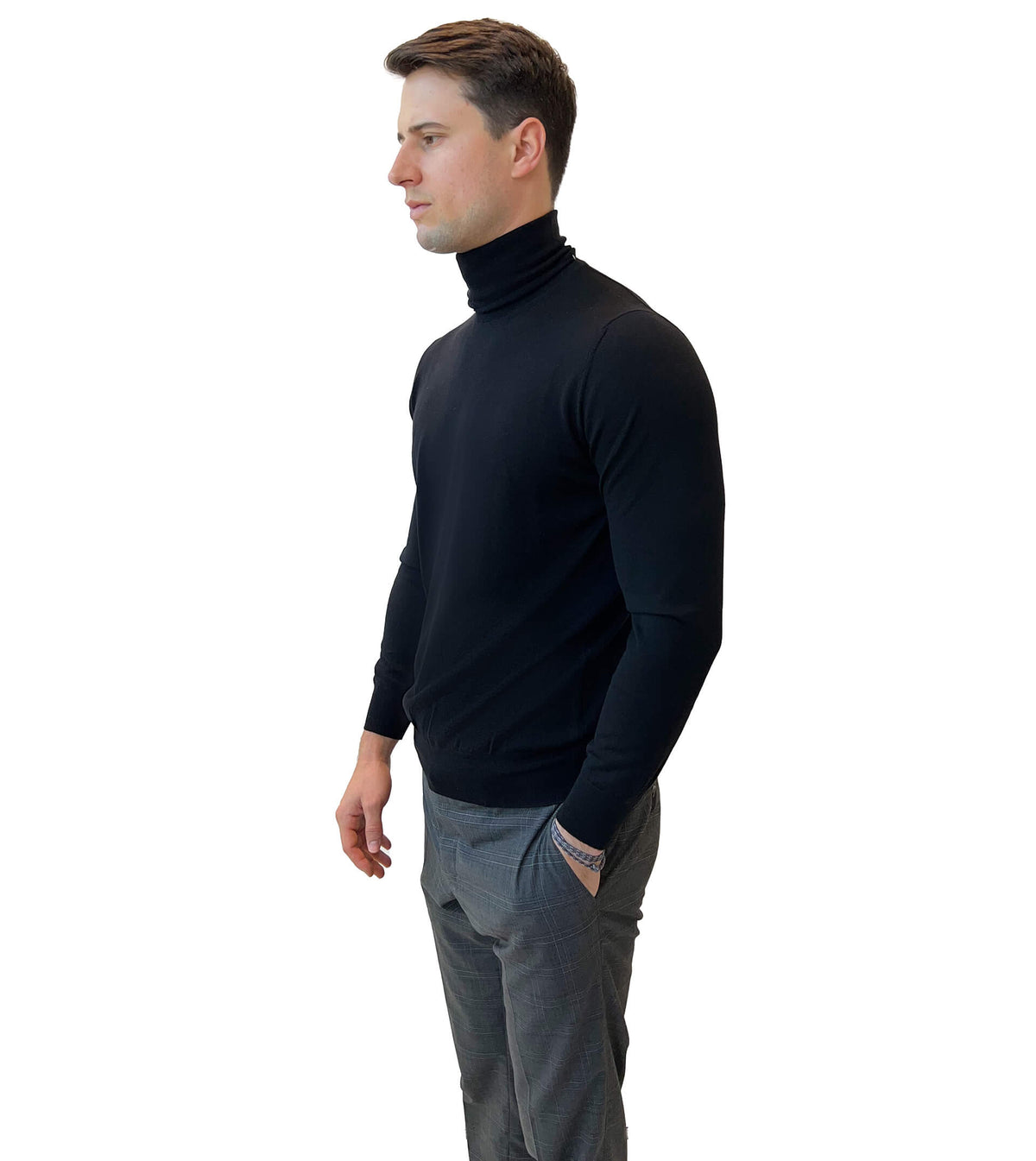 FIORONI CASHMERE Wool/Cashmere Turtleneck Sweater +Colors | Sam Malouf ...